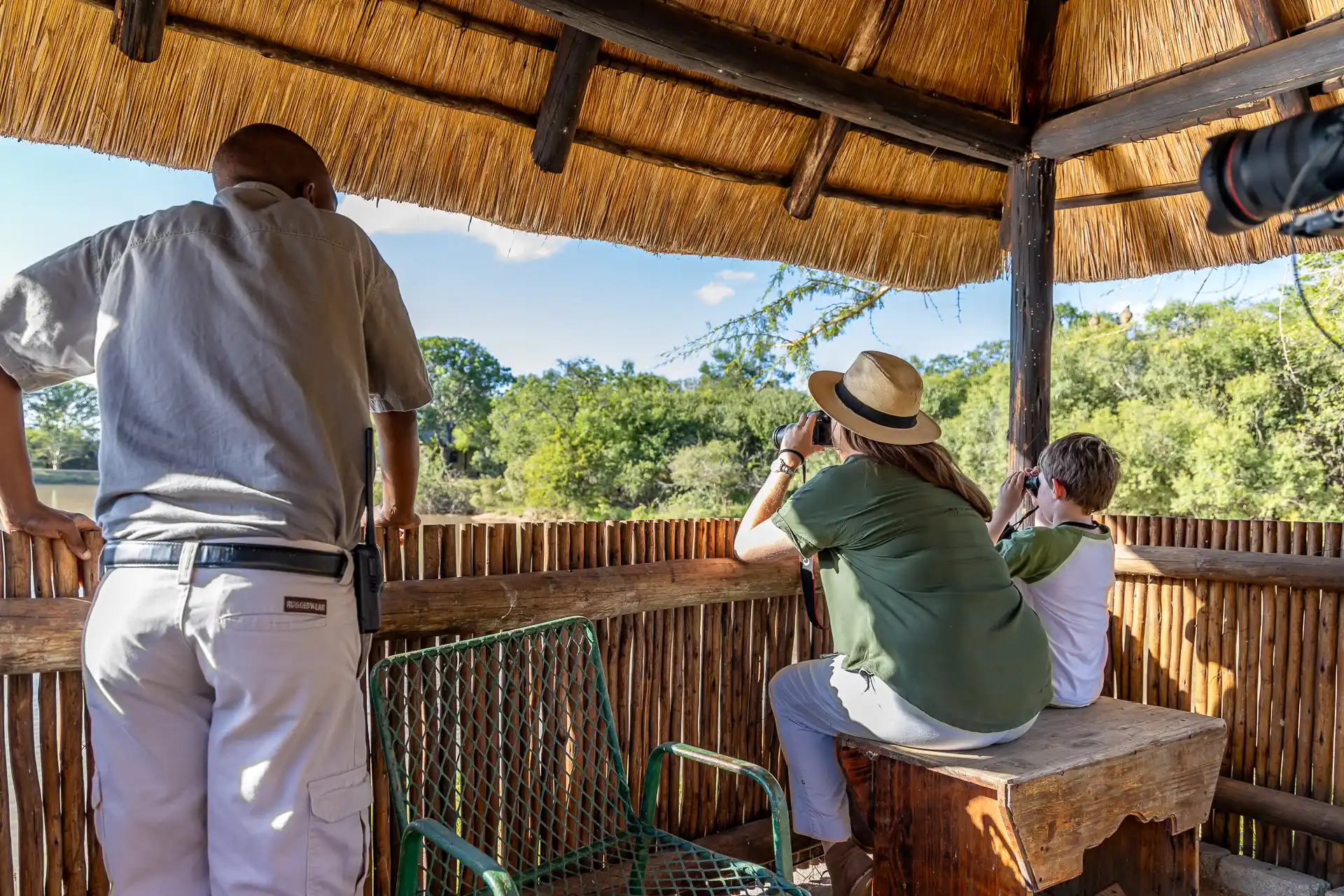 Bird Watching in our bird hide - Phelwana Game Lodge